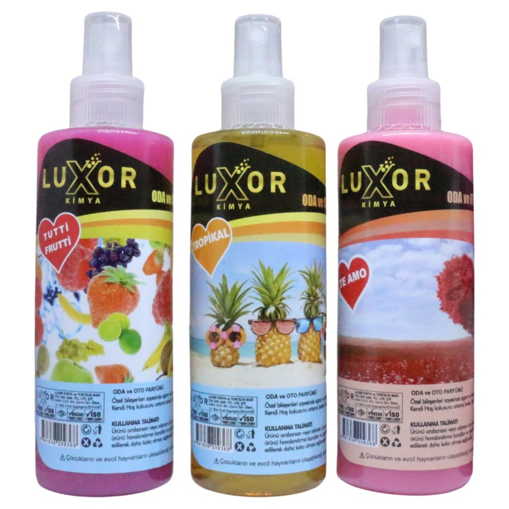 Luxor Kimya Ev ve Oto Kokusu Te Amo - Tropikal - Tutti Frutti 3x200 ml ... Luxor Kimya Ev ve Oto Kokusu Te Amo - Tropikal - Tutti Frutti 3x200 ml ...